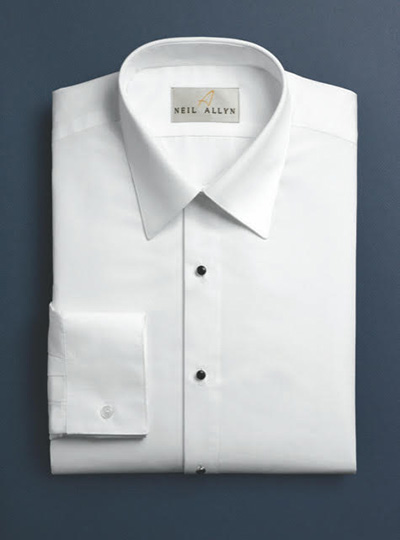 Men's White Shirt - Lay Down Collar - Formal Affairs